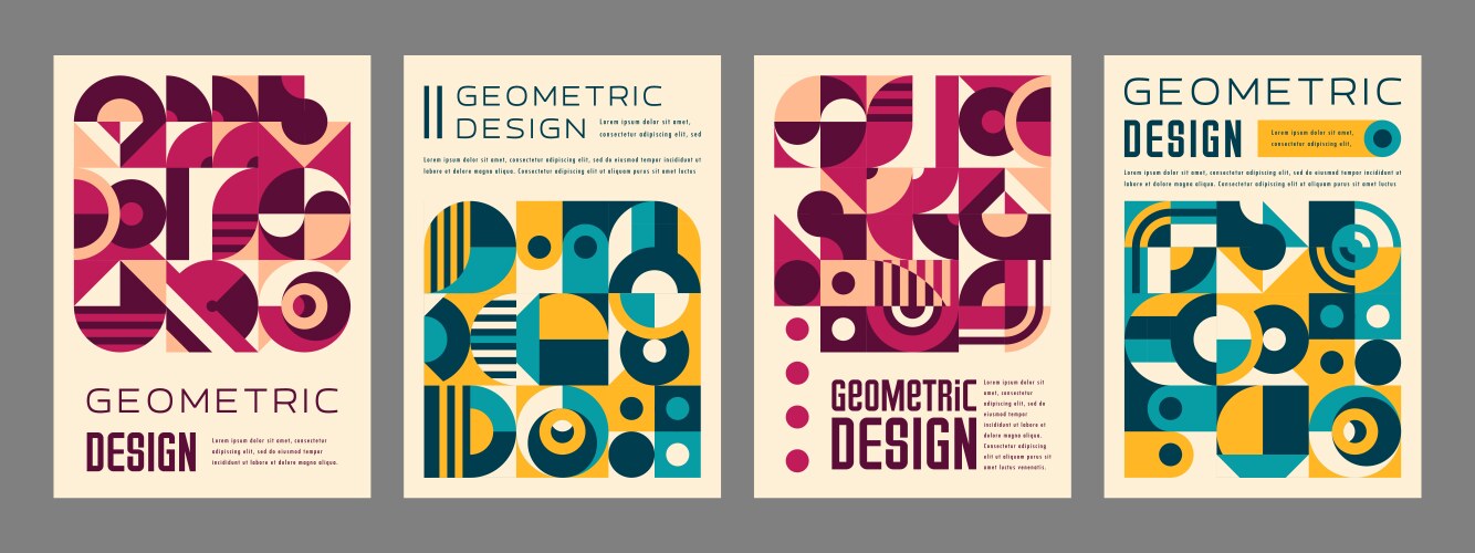 Poster architecture modern pattern design collage Vector Image