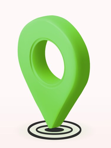 3d location symbol pin icon sign or navigation Vector Image