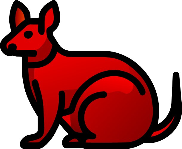 British water vole rodent stands icon Royalty Free Vector