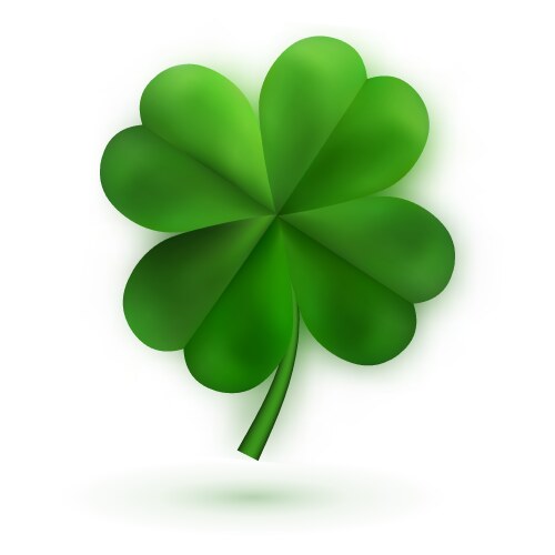 Four leaf clover lucky symbol good luck wish Vector Image