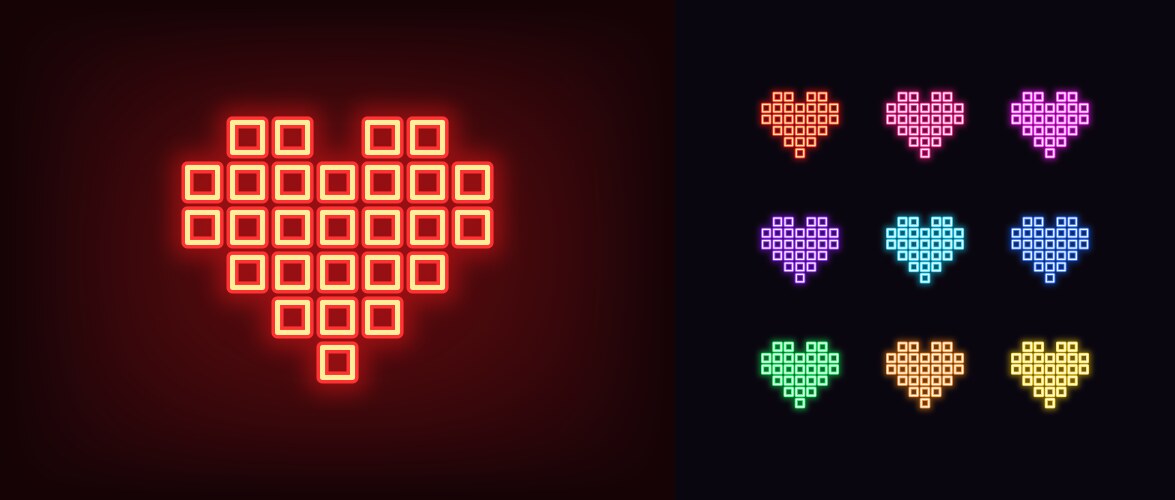 Vector Pixel Heart