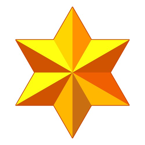 Realistic golden star icon Royalty Free Vector Image