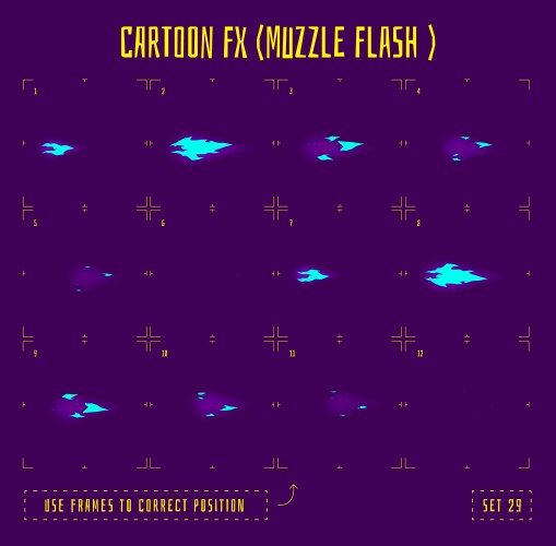 Explode effect burst sprites Royalty Free Vector Image