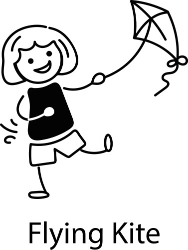 Black Kid Flying Kite Vector Images (over 1,400)