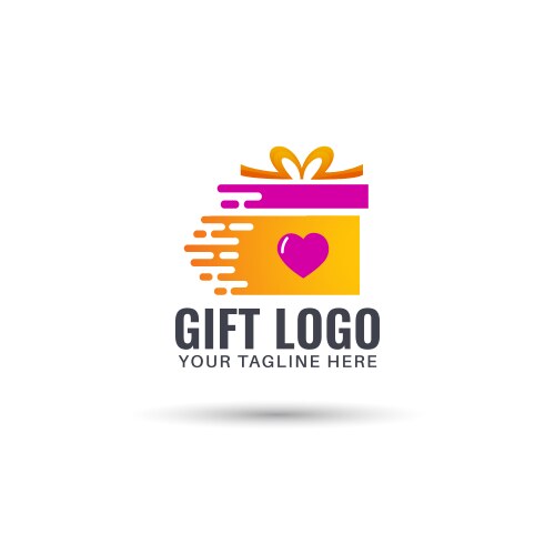 Gift shop creative logo design Royalty Free Vector Image