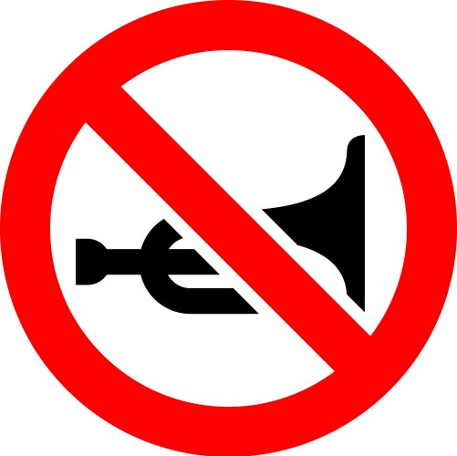 No sign ban icon stop symbol red circle Royalty Free Vector
