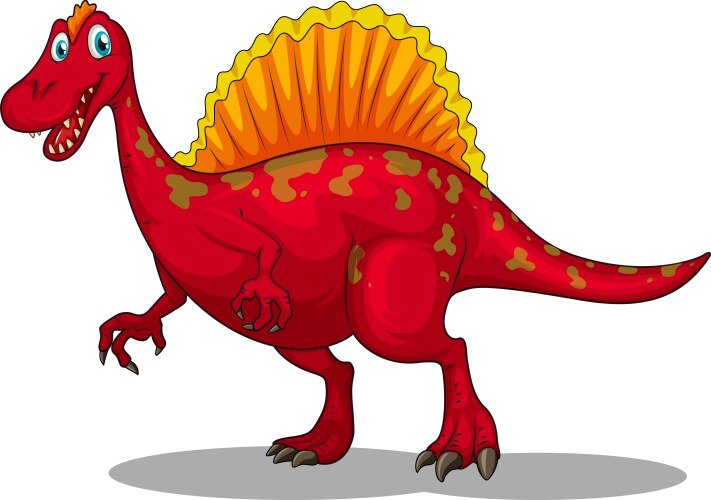 Cartoon doedicurus dinosaur isolated character Vector Image