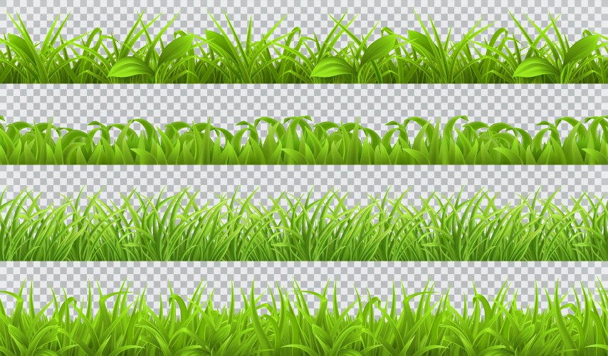 Grass and flowers cartoon 3d seamless pattern Vector Image