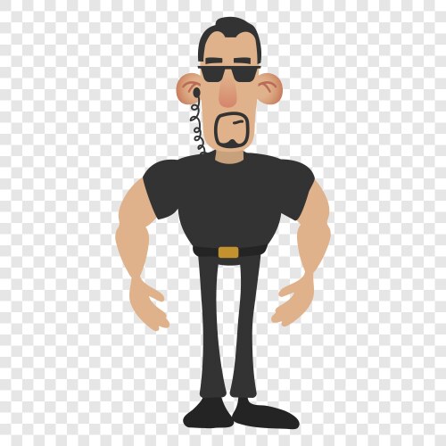 Cartoon guard security Vector Images & Graphics for Commercial Use ...