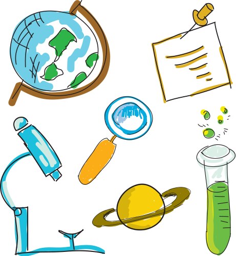 Science realistic frame Royalty Free Vector Image