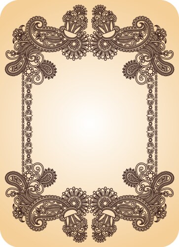 Hand drawn medieval frame design Royalty Free Vector Image
