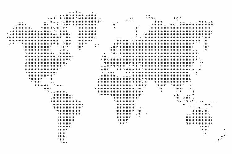 World map grid Royalty Free Vector Image - VectorStock