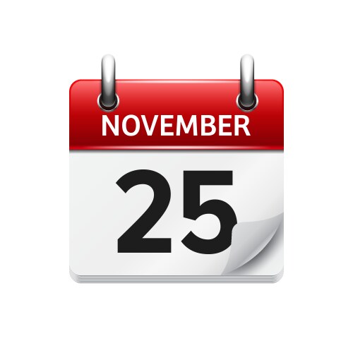 Calendar november 24 icon Royalty Free Vector Image