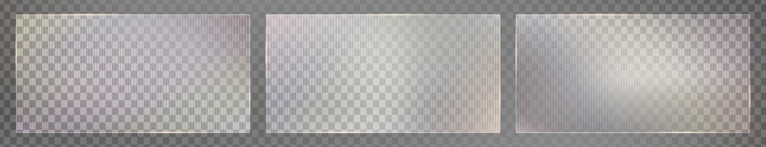 Ribbed glass effect transparent plastic glossy Vector Image