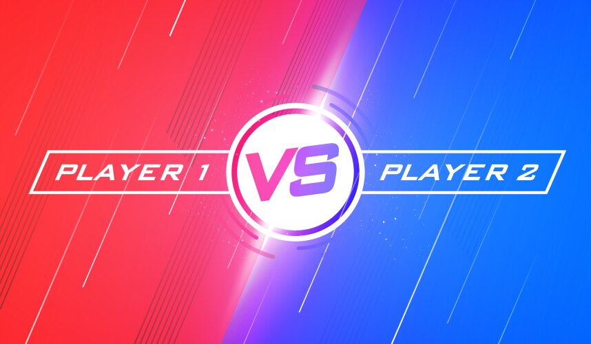 Versus screen vs fight background for battle Vector Image