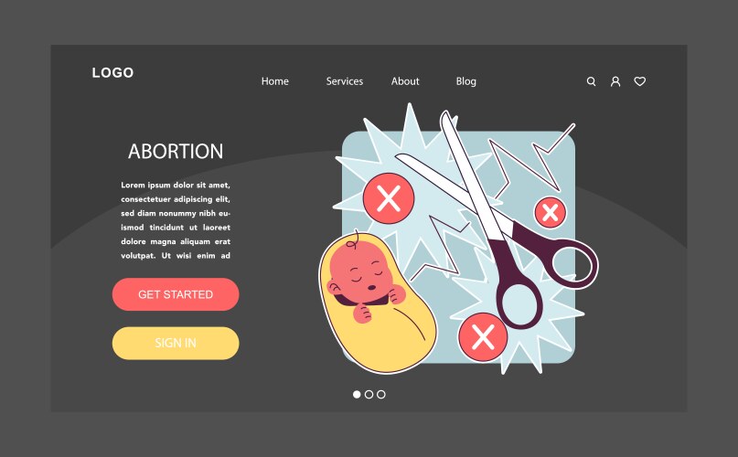 Abortion pregnancy termination reproductive Vector Image