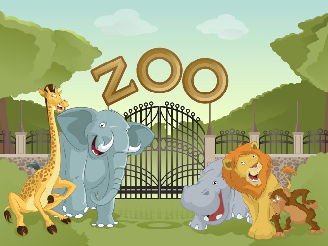 Zoo cartoon Vector Images & Graphics for Commercial Use | VectorStock