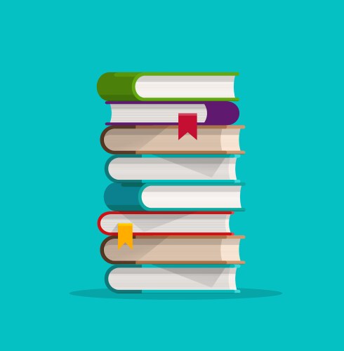 Pile of books Royalty Free Vector Image - VectorStock