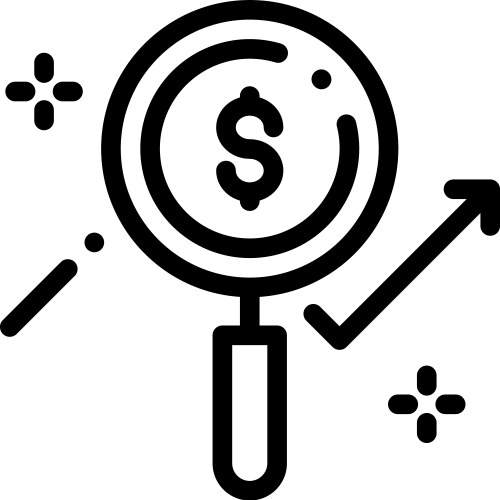 Analytics icon thin linear style design isolated Vector Image