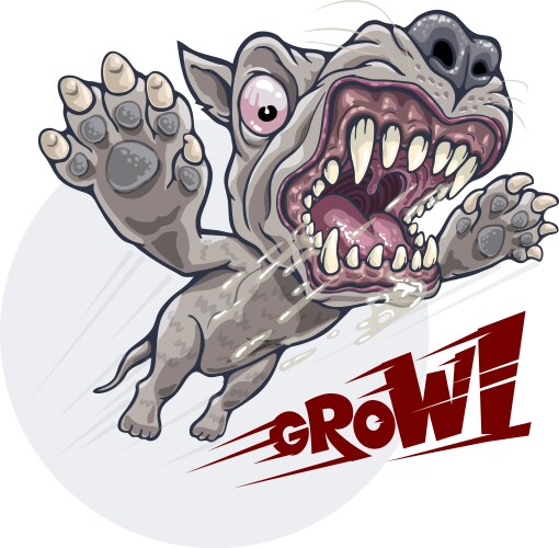 Angry dog bodybuilder Royalty Free Vector Image