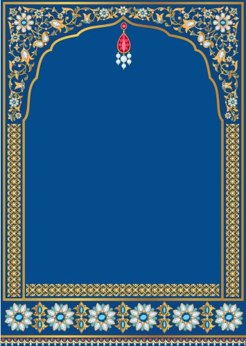 Indian ornamented arch color gold Royalty Free Vector Image