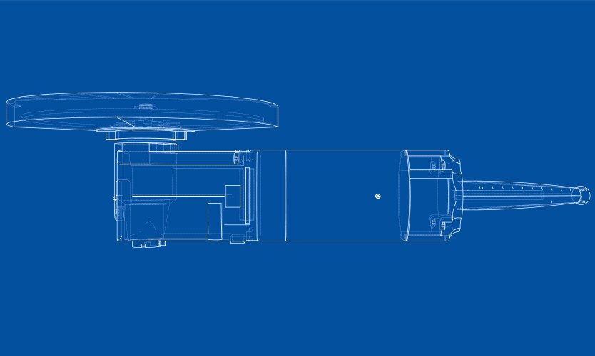 Outline electric angle grinder Royalty Free Vector Image