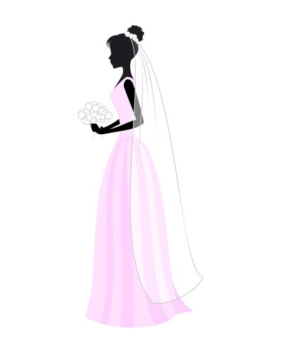 Girl in a dress with floral ornament Royalty Free Vector