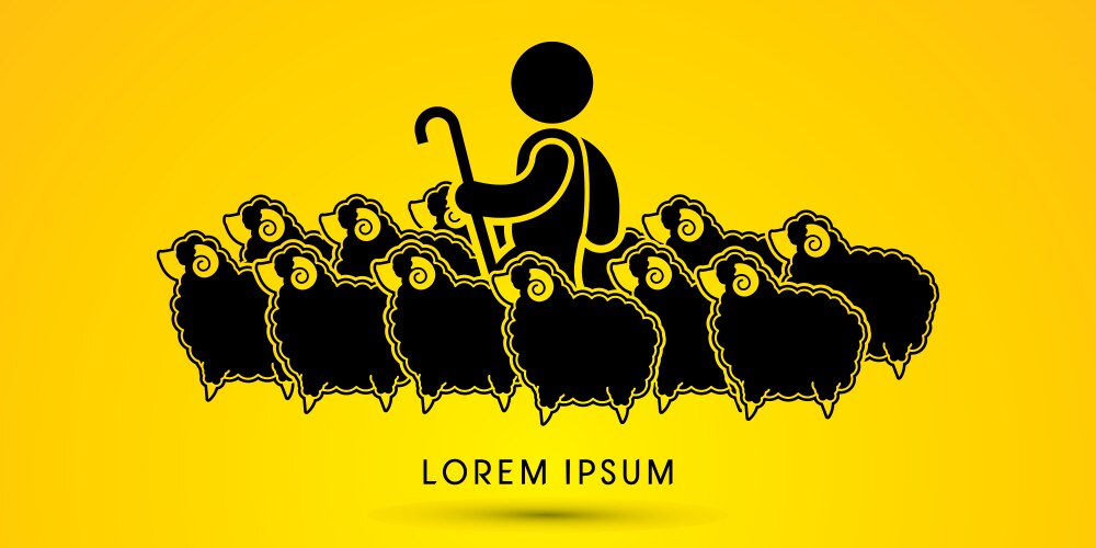 Shepherd and Sheep Vector Images (over 970)