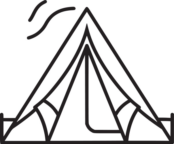 Camping tent svg silhouette Royalty Free Vector Image