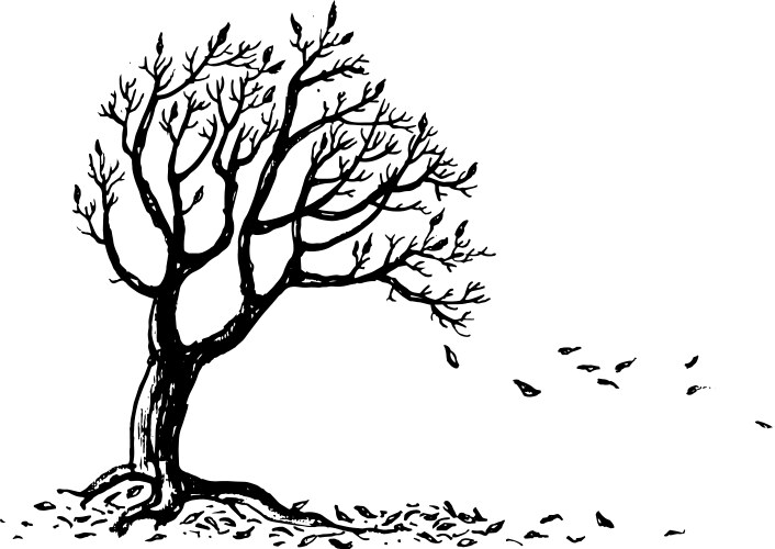Autumn tree theme image 2 Royalty Free Vector Image