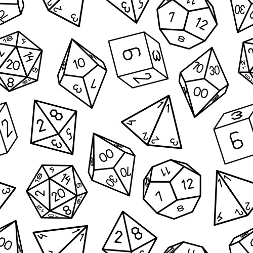 Seamless pattern of dice for board games Vector Image