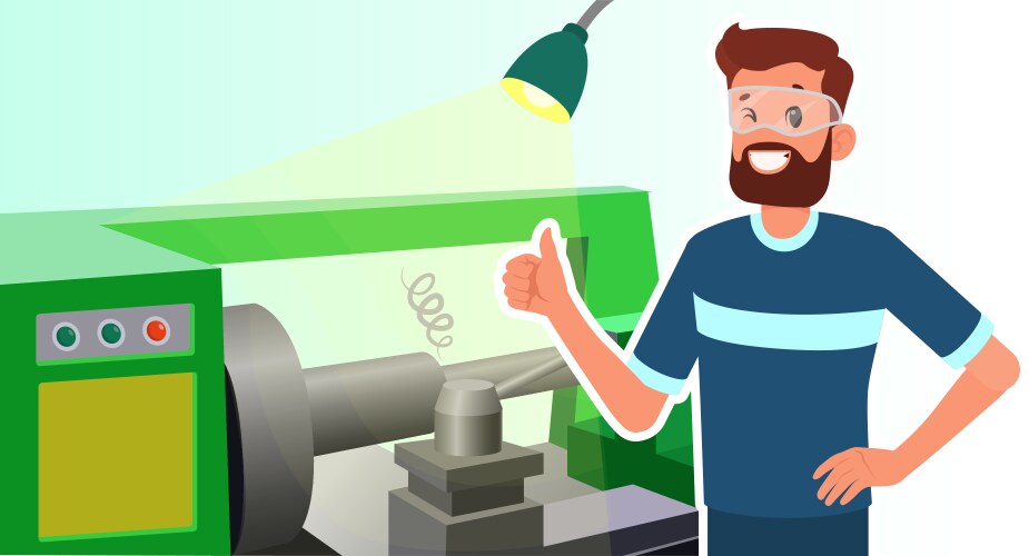 Cartoon watchmaker old craft Royalty Free Vector Image