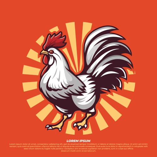 Vintage chicken hen head Royalty Free Vector Image