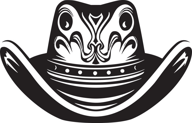 Cowboy hat - minimalist and flat logo Royalty Free Vector