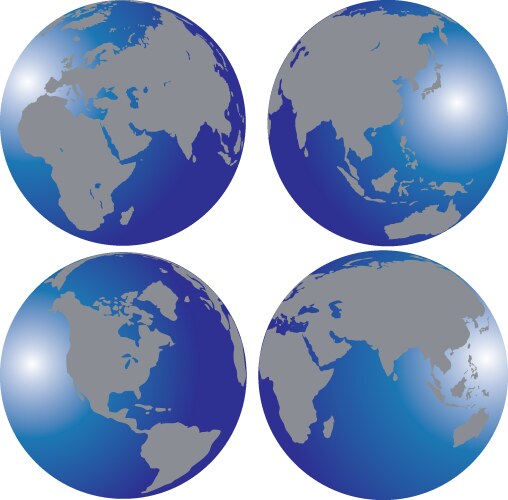 Globe set Royalty Free Vector Image - VectorStock