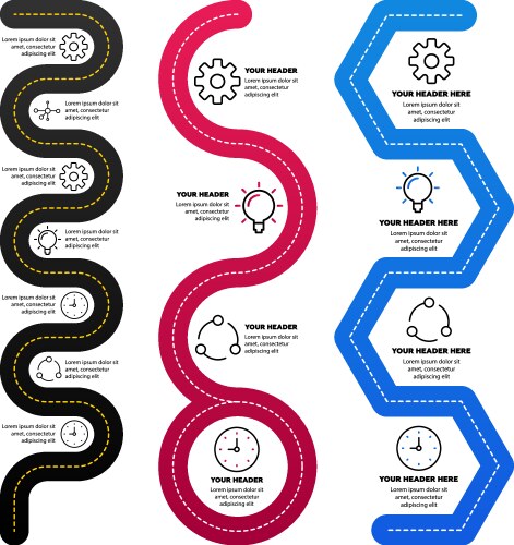 Street and road with footpaths crossroads Vector Image