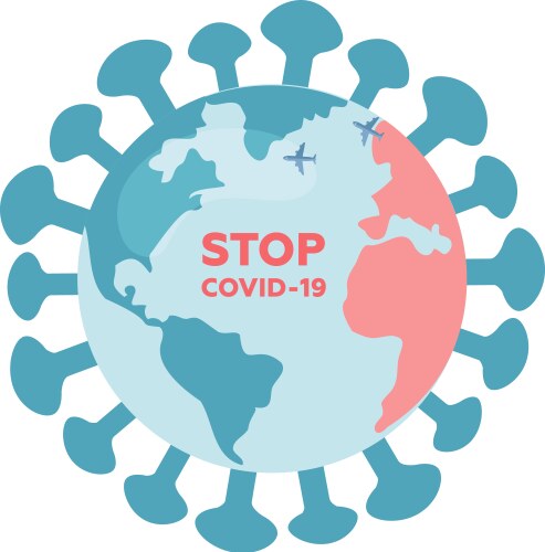 Planet is infected with coronavirus spread Vector Image