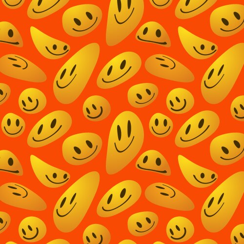Crowded smiley emoticons pattern template Vector Image
