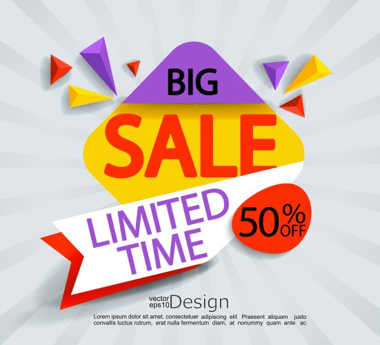 Limited stock banner design Royalty Free Vector Image