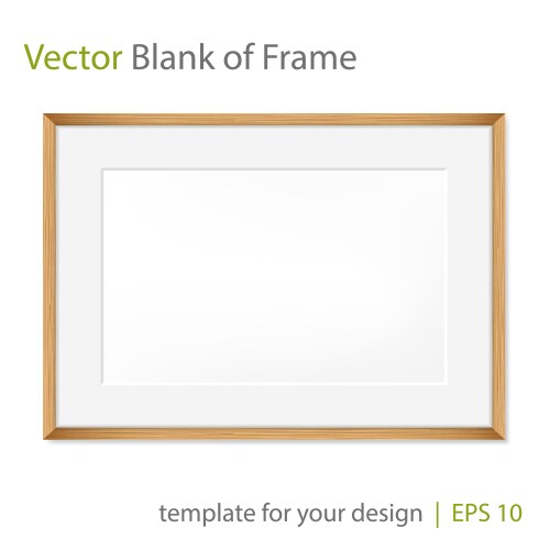 Empty wooden frame Royalty Free Vector Image - VectorStock