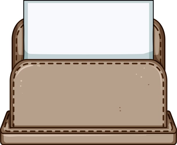 Mockup business card holder cartoon Royalty Free Vector