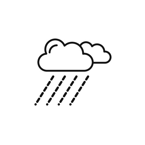 Rain icon set rainy cloud weather forecast symbol Vector Image