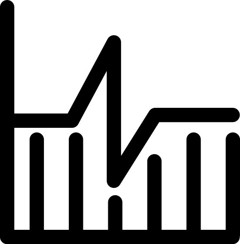 Analytics icon thin linear style design isolated Vector Image