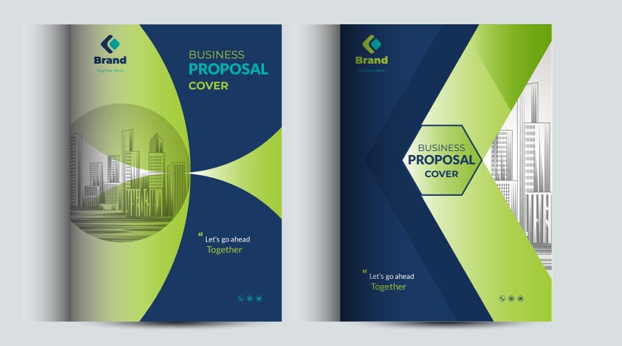Business proposal catalog cover design template Vector Image