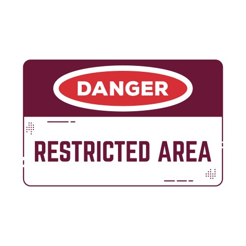 Danger sign Royalty Free Vector Image - VectorStock