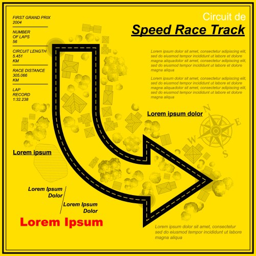 Race car track Royalty Free Vector Image - VectorStock