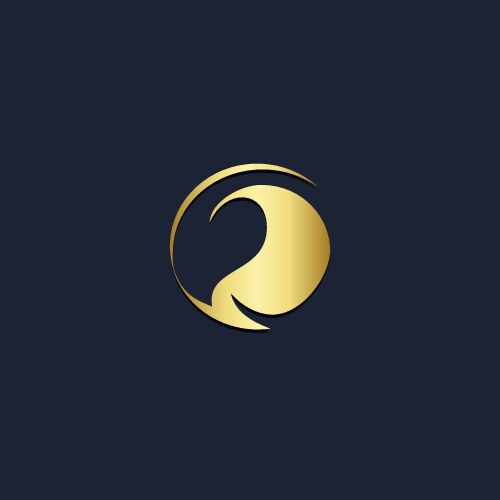 Globe sphere arrow technology gold logo Royalty Free Vector