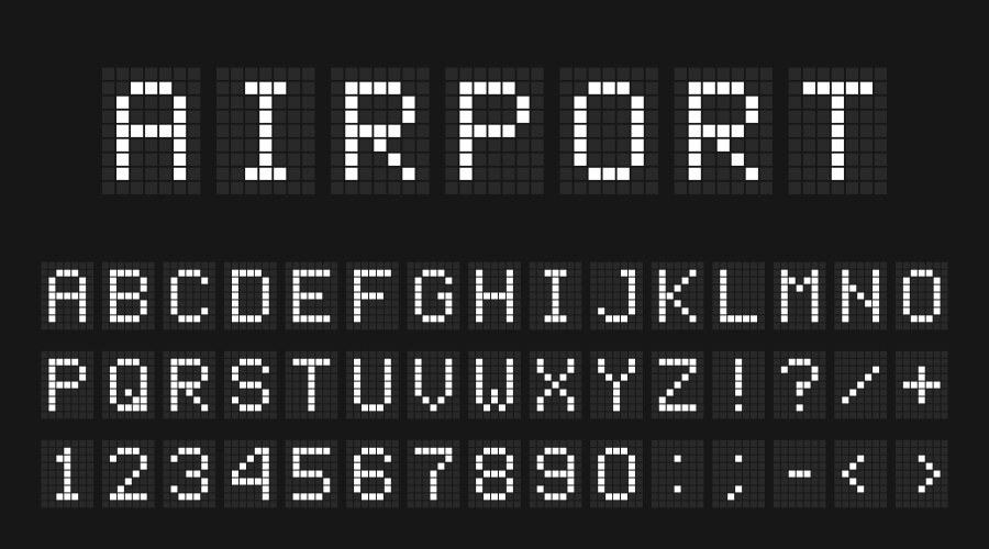 Set digital led numbers Royalty Free Vector Image