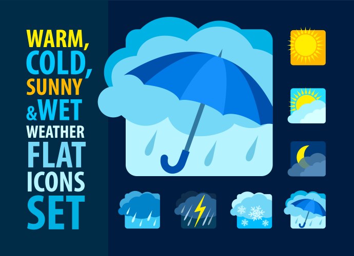 Rainy weather icon Royalty Free Vector Image - VectorStock