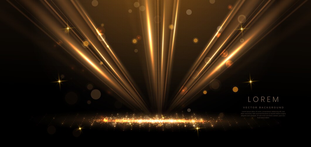 Abstract elegant gold glowing line with lighting Vector Image
